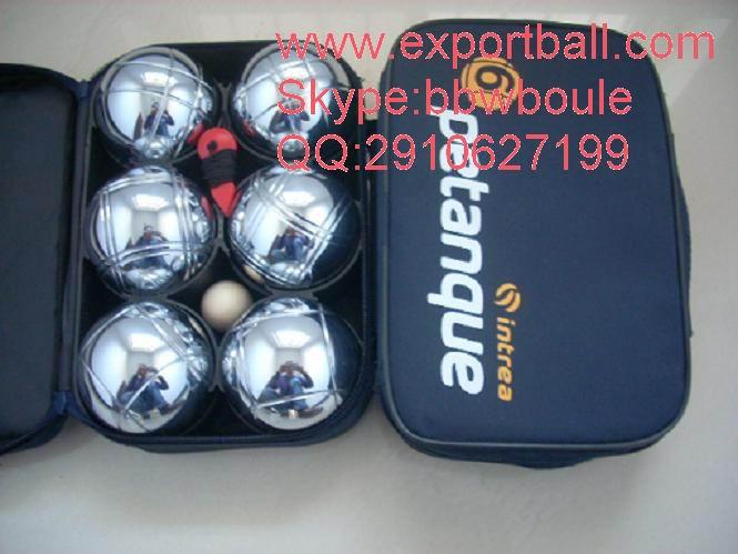 6 Metal Ball Bocce , Petanque set, Boules Set