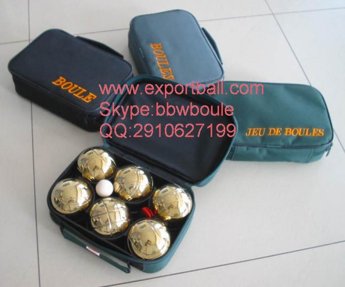 6 Metal Ball Bocce , Petanque set, Boules Set